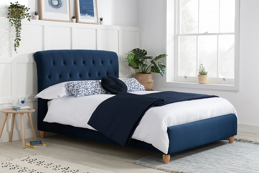 Blue bed frame store