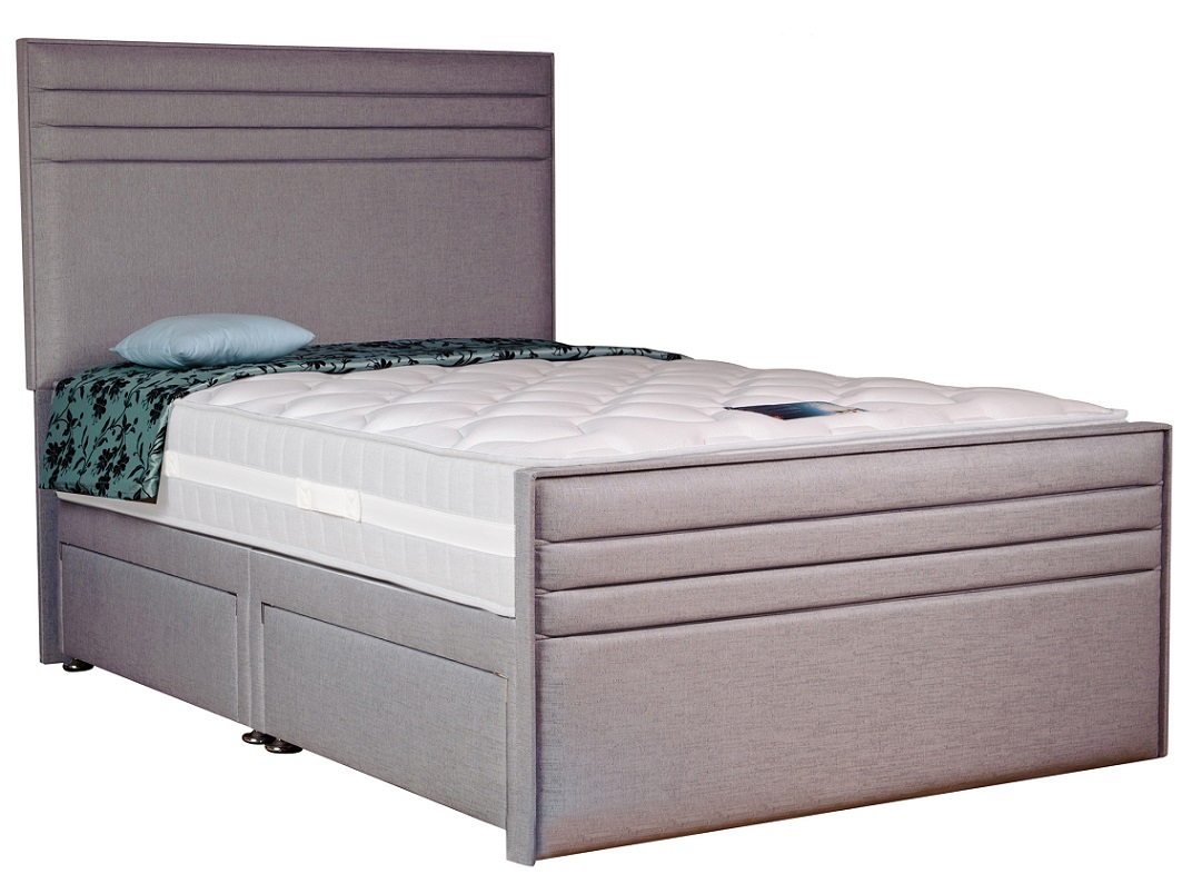 Sweet Dreams Style Chic Upholstered Fabric Bed Frame with Headboard ...